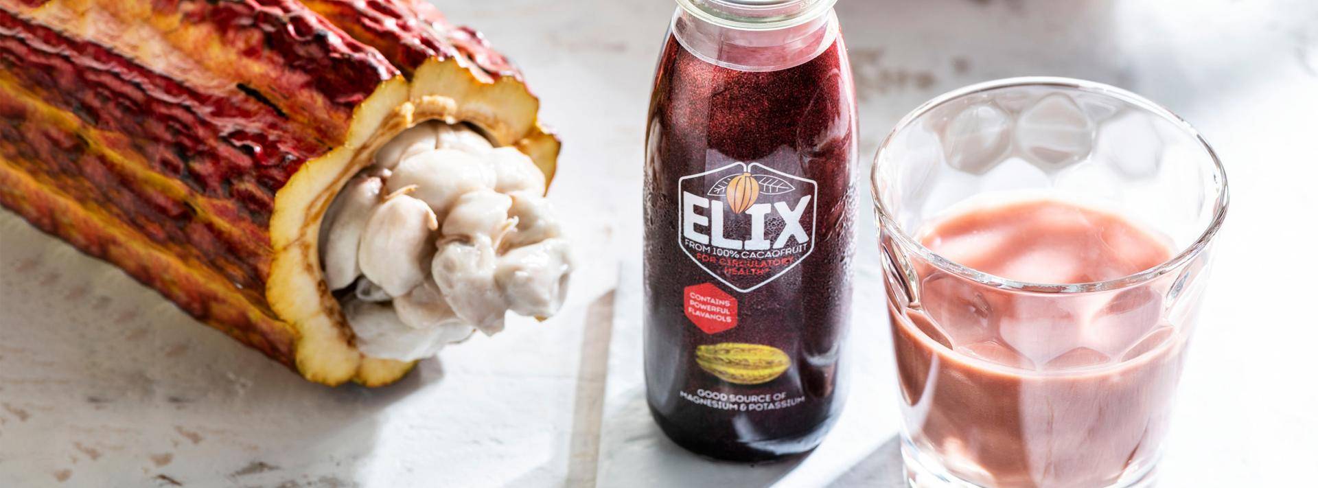 Elix, the nutraceutical drink created with our cacaofruit